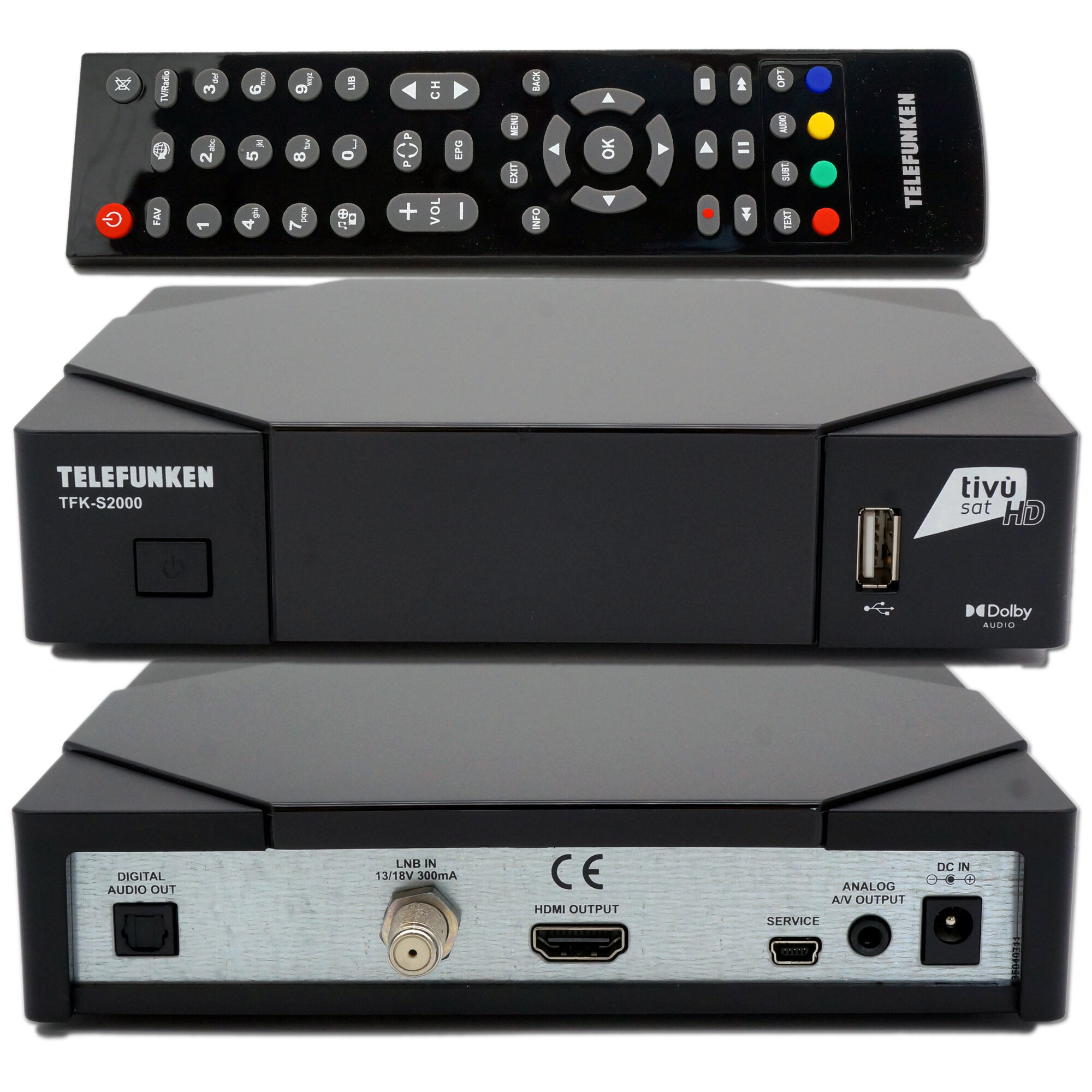 TiVuSat zertifizierter Sat-Receiver: Telefunken TFK-S2000, 119,90