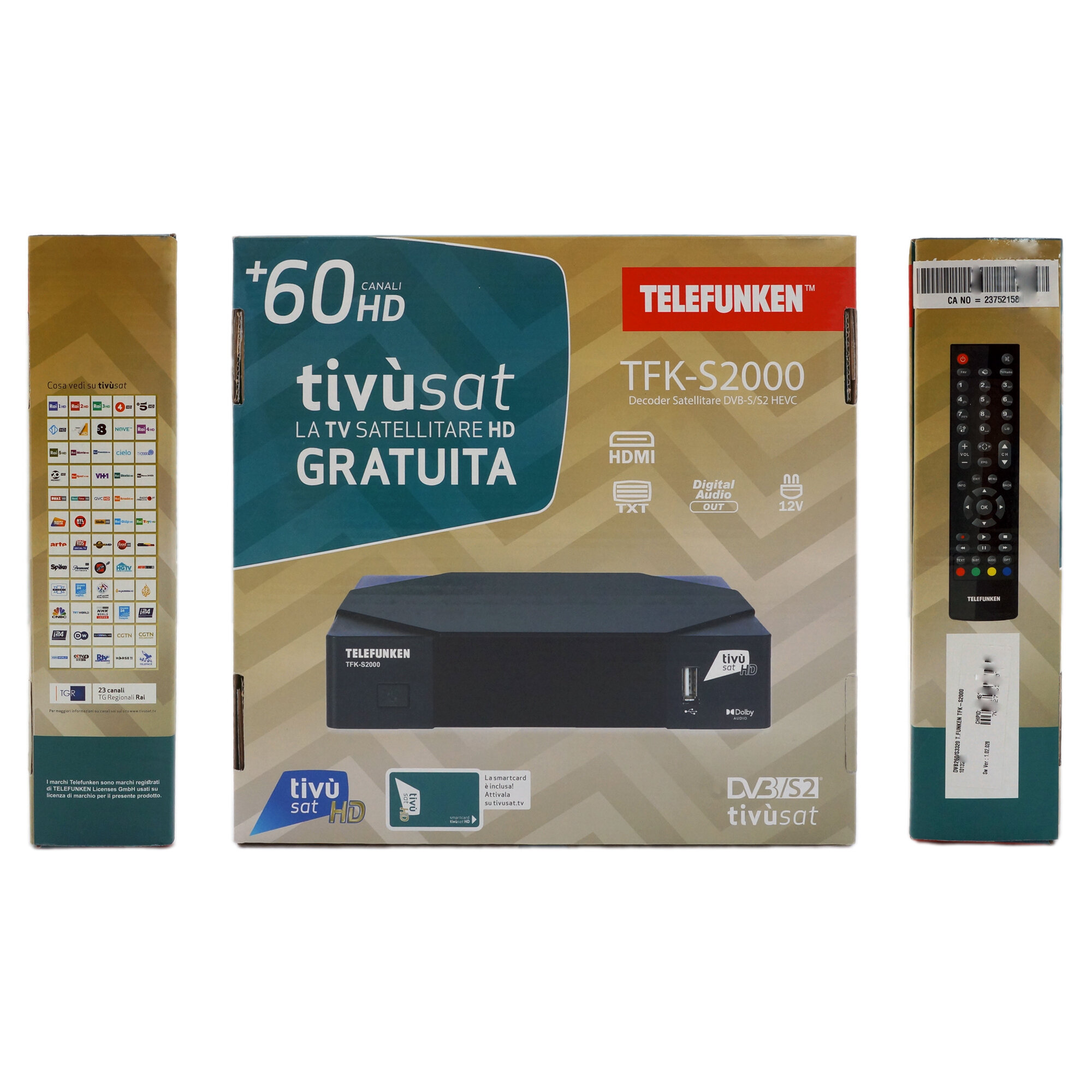 TiVuSat zertifizierter Sat-Receiver: Telefunken TFK-S2000, 119,90