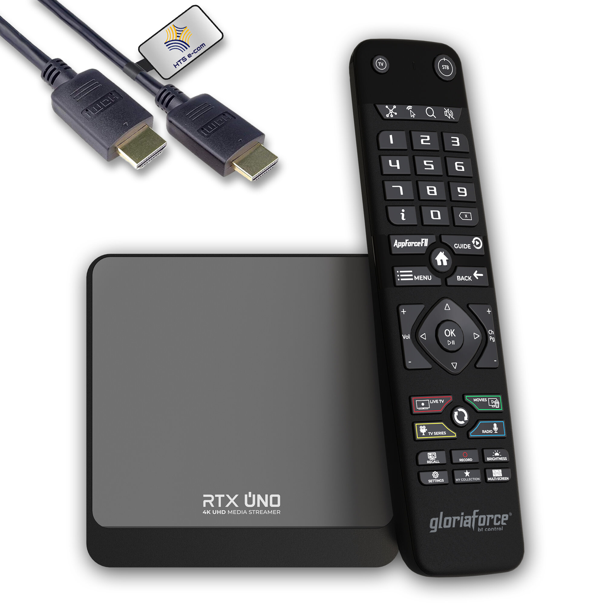 GloriaForce RTX Uno 4K UHD Android 11.0 TV Streaming Box mit App Force ...