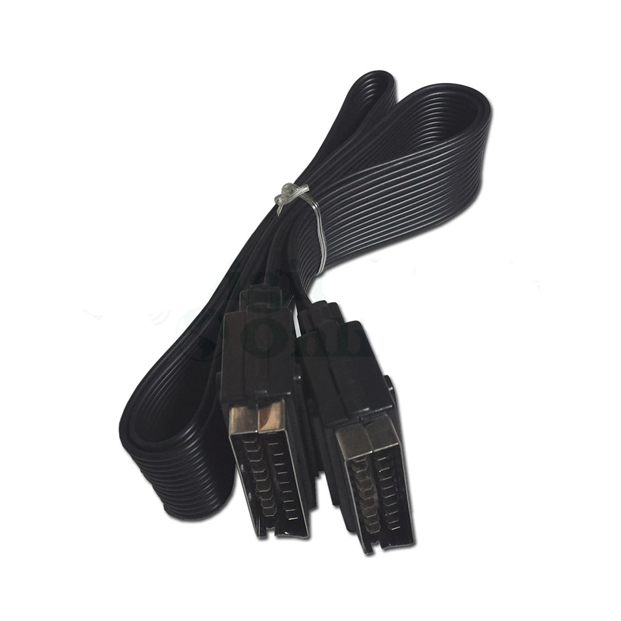 SCART Flachkabel 21polig 1m schwarz